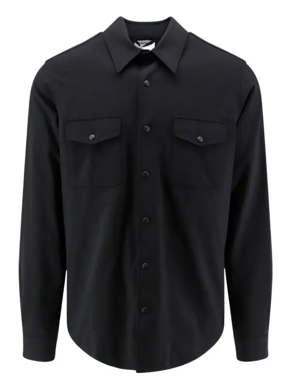 Aspesi Snap-front Utility Shirt - Black