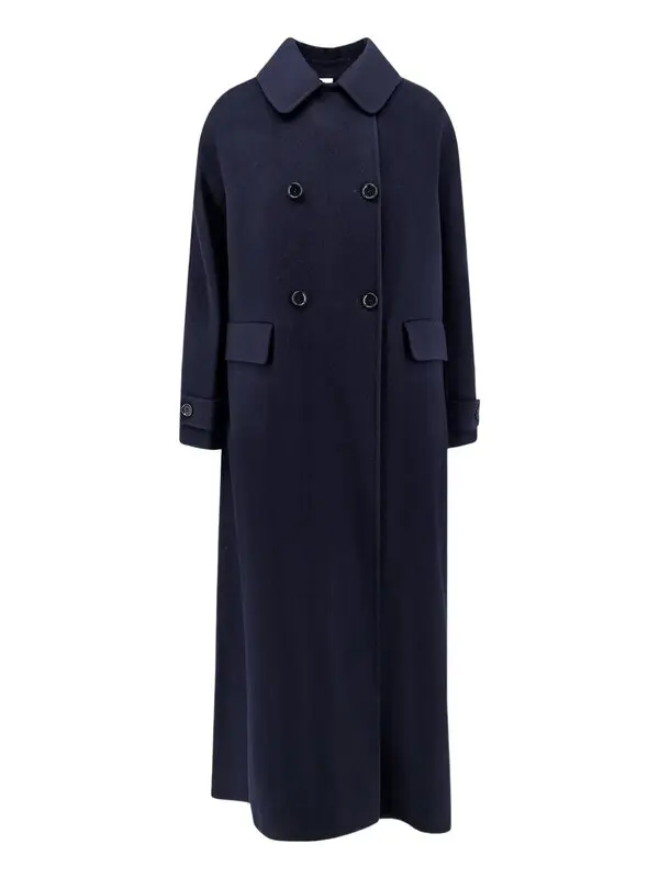 Aspesi Doublebreasted Maxi Coat - Black