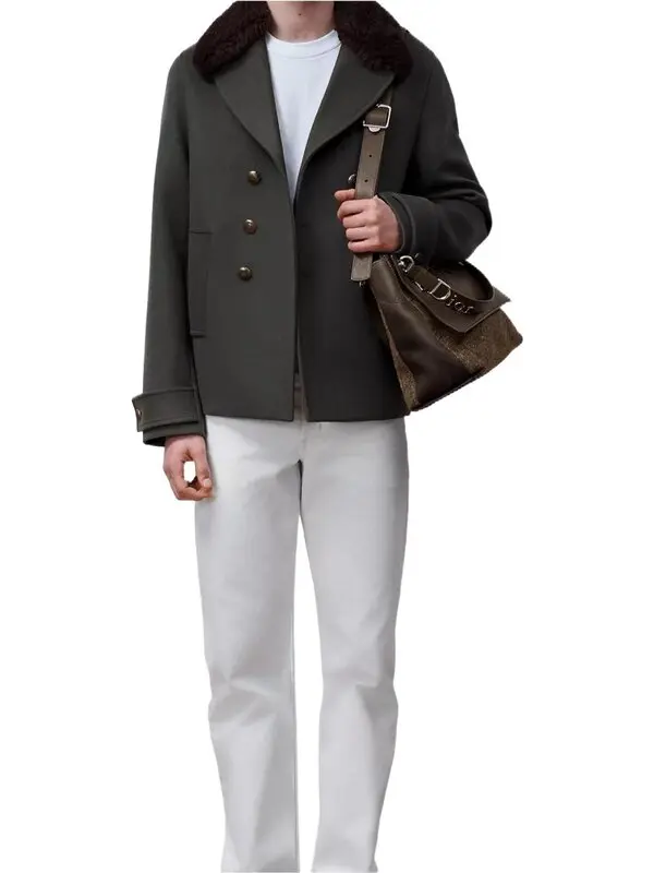 Dior Peacoat With Removable Collar - Khaki
