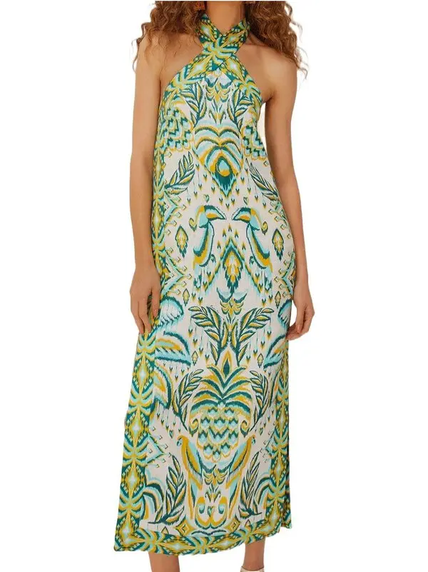 Farm Rio Tropical Tapestry Maxi Dress - Green
