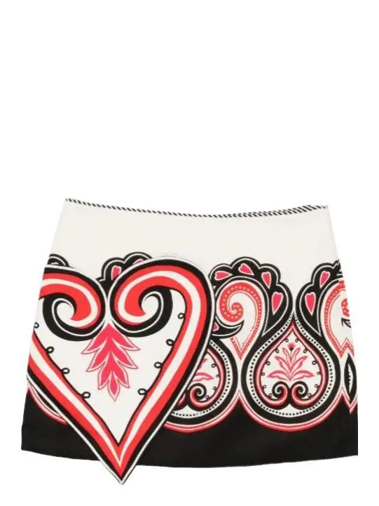 Farm Rio Graphic Mini Skirt - White