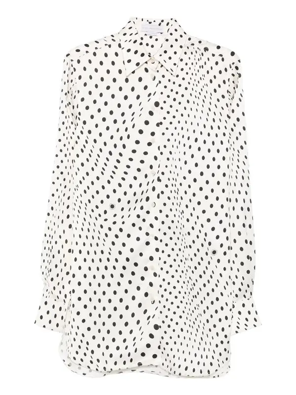 Stella McCartney Polka-dot Long-sleeve Shirt - White Black