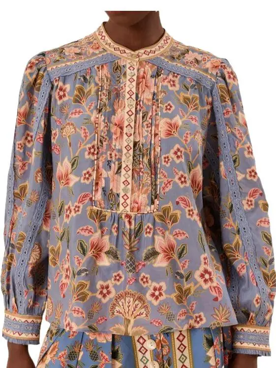 Farm Rio Superbloom Tapestry-print Blouse - Multicolor