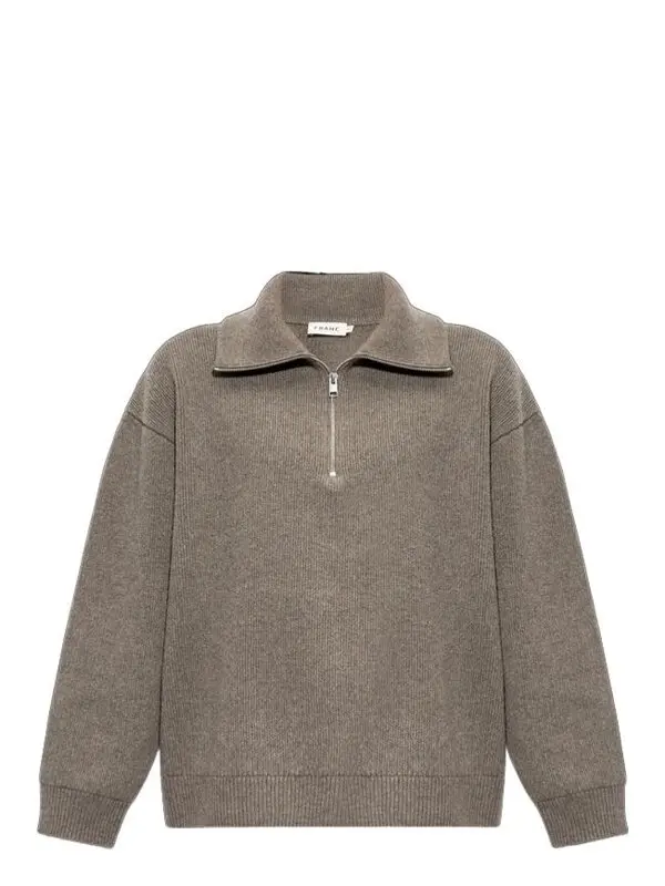 FRAME Retro Polo Sweater - Gray