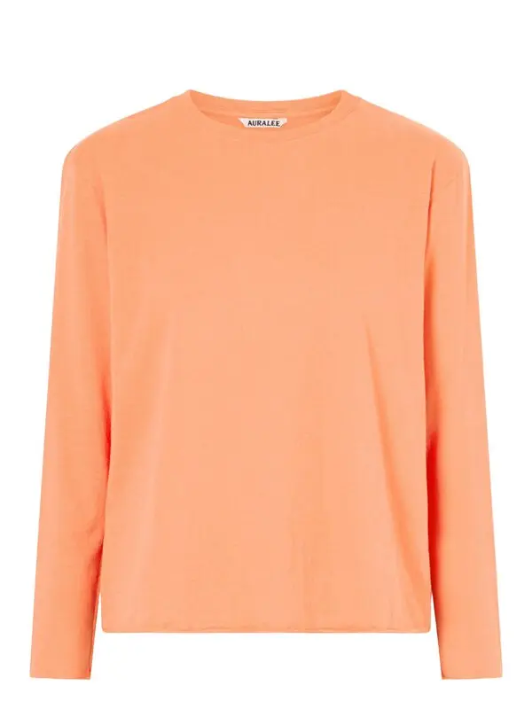 Auralee Long-sleeved T-shirt - Orange