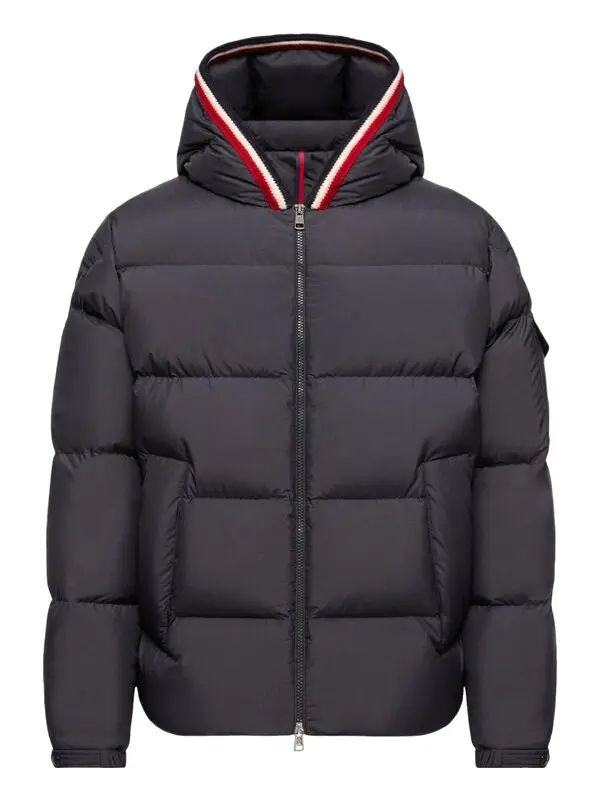 Moncler Lacfroid Hooded Short Down Jacket - Navy Blue