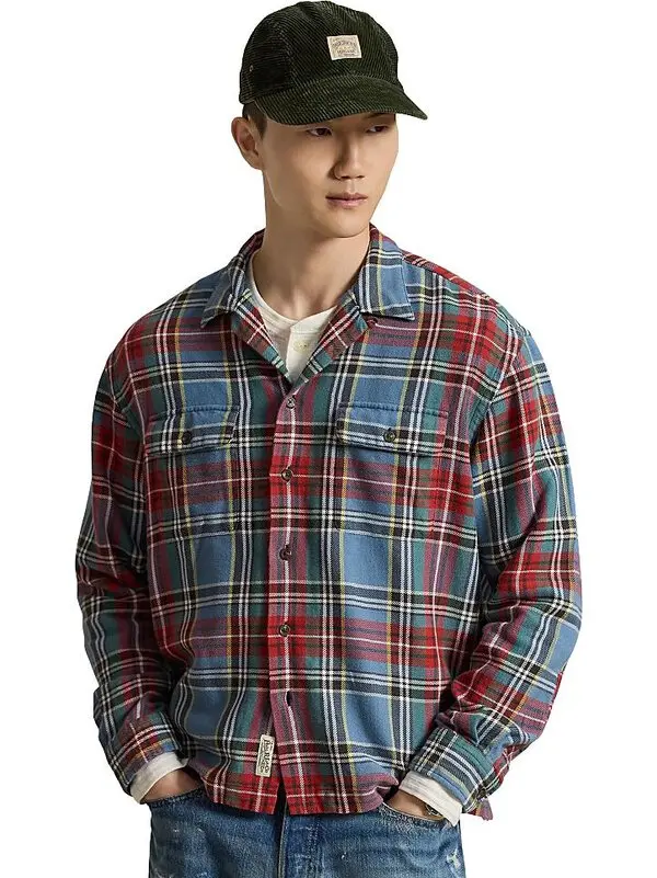 Polo Ralph Lauren Cotton Classic Fit Plaid Flannel Camp Shirt - Red/blue Multi
