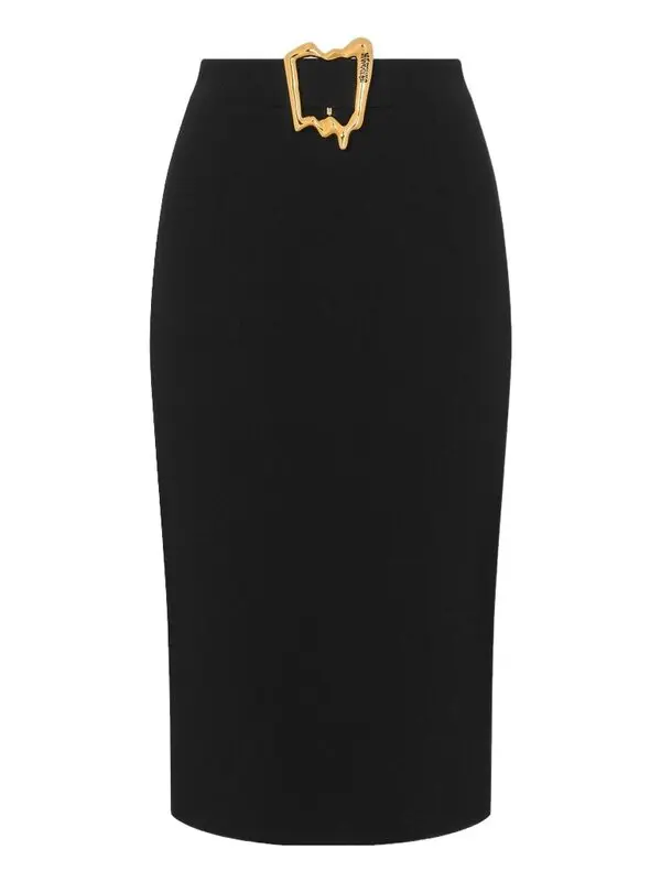Moschino Buckle-detail Skirt - Black