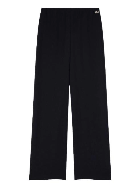 Armani Exchange Rib Detail Regular Fit Trousers - Black