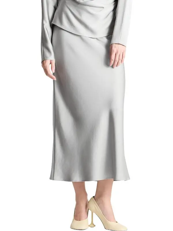 SAINT ART Talia Charmeuse Maxi Skirt - Paloma