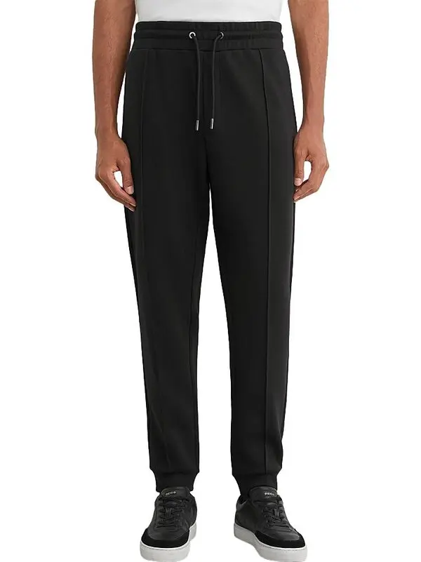 REISS Finn Interlock Drawstring Jogger Pants - Black
