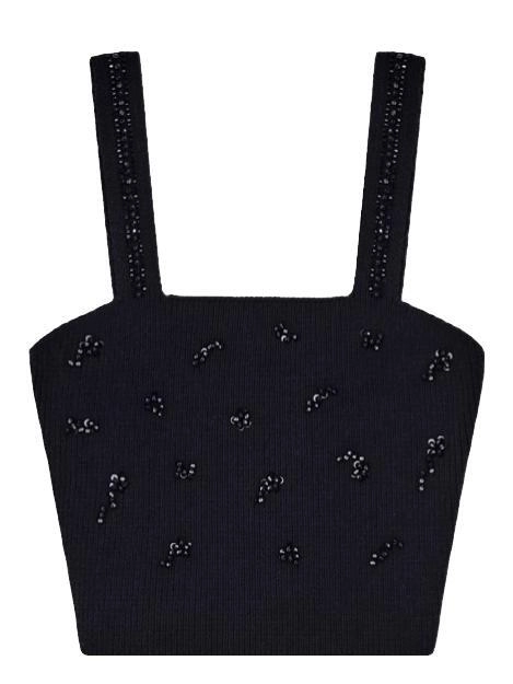 Armani Exchange Slim-fit Knit Top In A Viscose Blend - Black