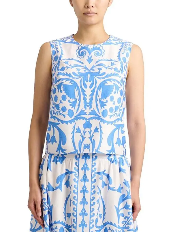 CARTOLINA Linda Printed Top - Provence Blue