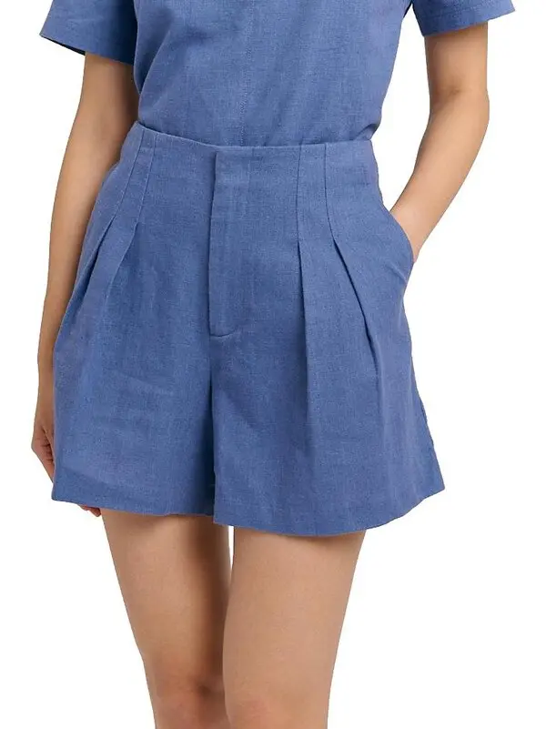 CARTOLINA Frankie Linen Shorts - Coastal Indigo