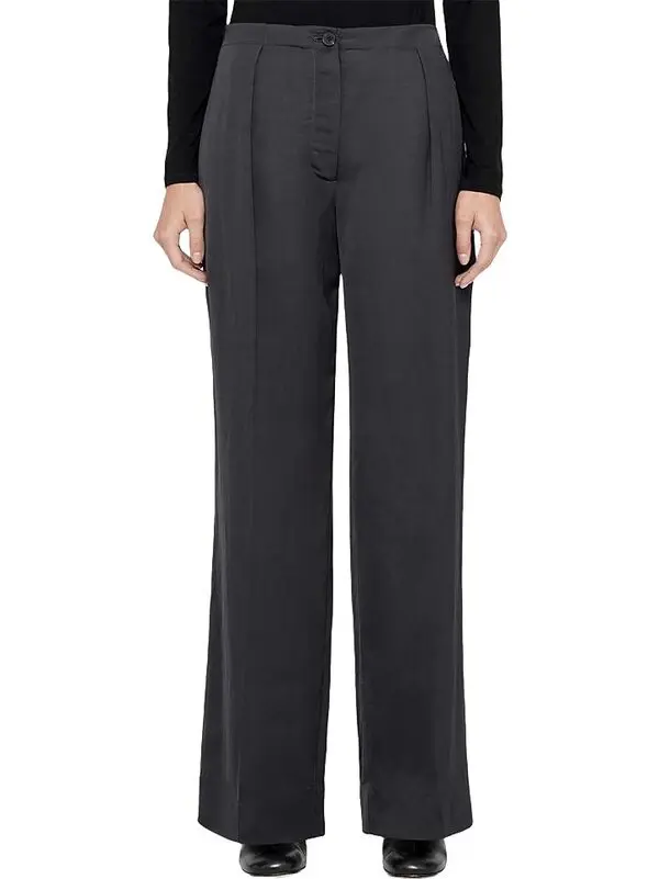 ALLSAINTS Leonie Satin Wide Leg Pants - Ink Blue