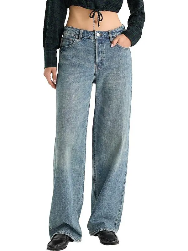Good American Vintage High Rise Wide Leg Jeans In Indigo1338 - Indigo