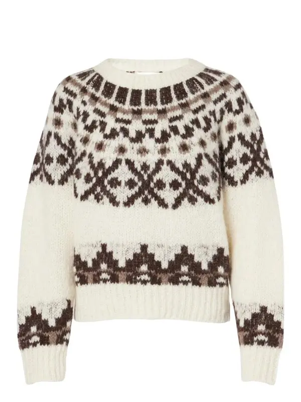 FRAME Ribbed Crewneck Sweater - White