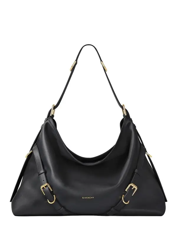 Givenchy Large Voyou Bag In Shiny Leather - Black