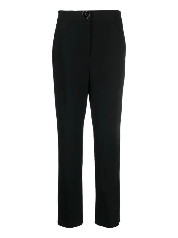 Moschino High-waisted Wide-leg Trousers - Black