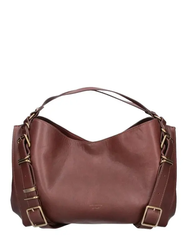 DIESEL® Leather Hobo Shoulder Bag - Brown