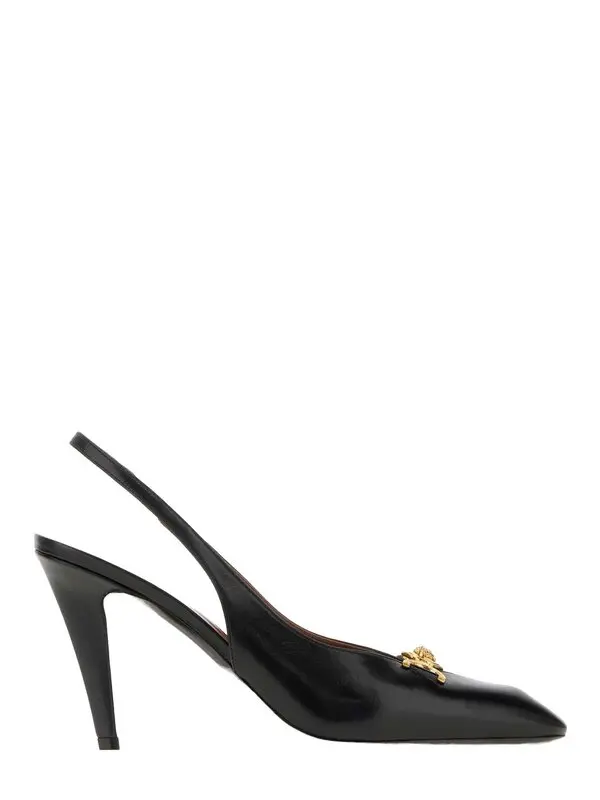 Versace Leather Pumps - Black