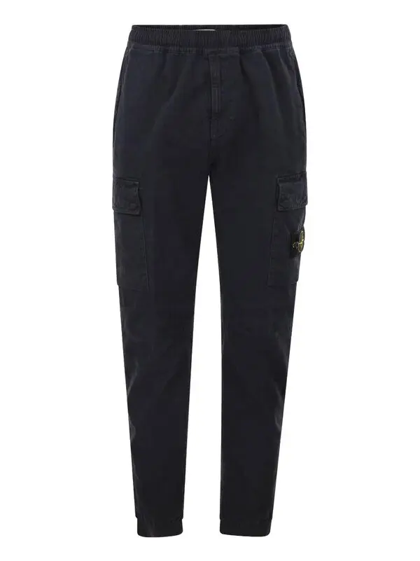 Stone Island Stone-effect Utility Trousers - Navyblue
