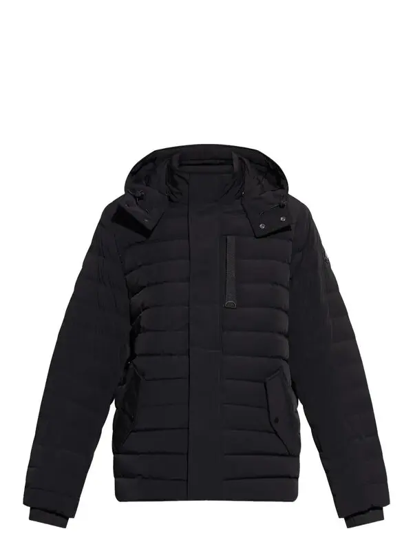 Moose Knuckles Level 2 Warmth Water-repellent Wind-resistant Down & Stretch Stand-collar Jacket With Zip-off Hood - Nero