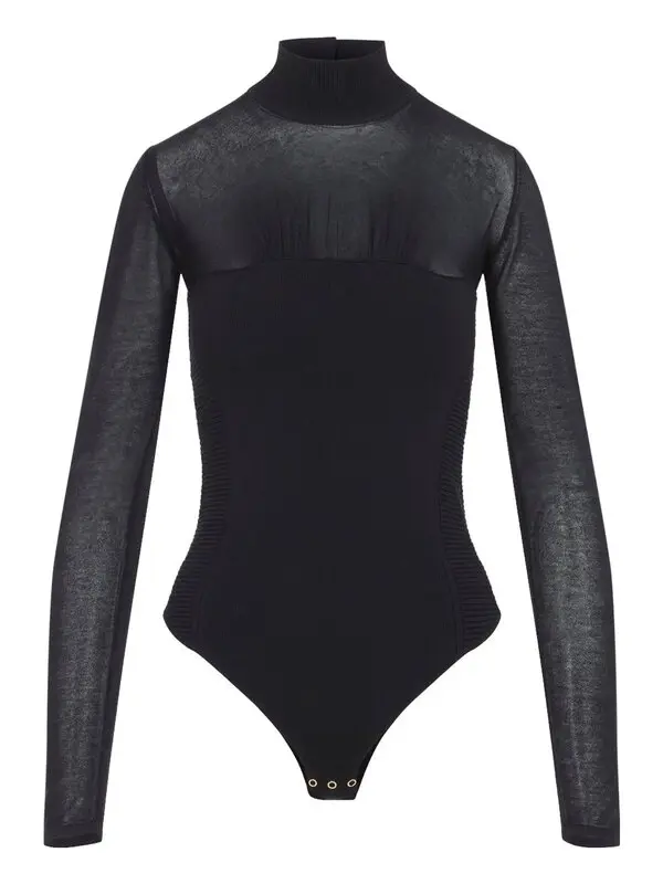 Elisabetta Franchi Knit Bodysuit - Black