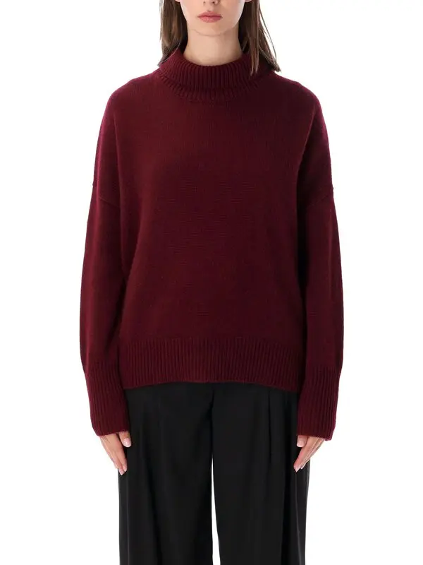 LISA YANG Oversized Cashmere Turtleneck Sweater - Peplum