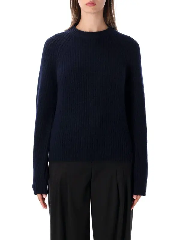 LISA YANG Cashmere Ribbed Crewneck Sweater - Blu
