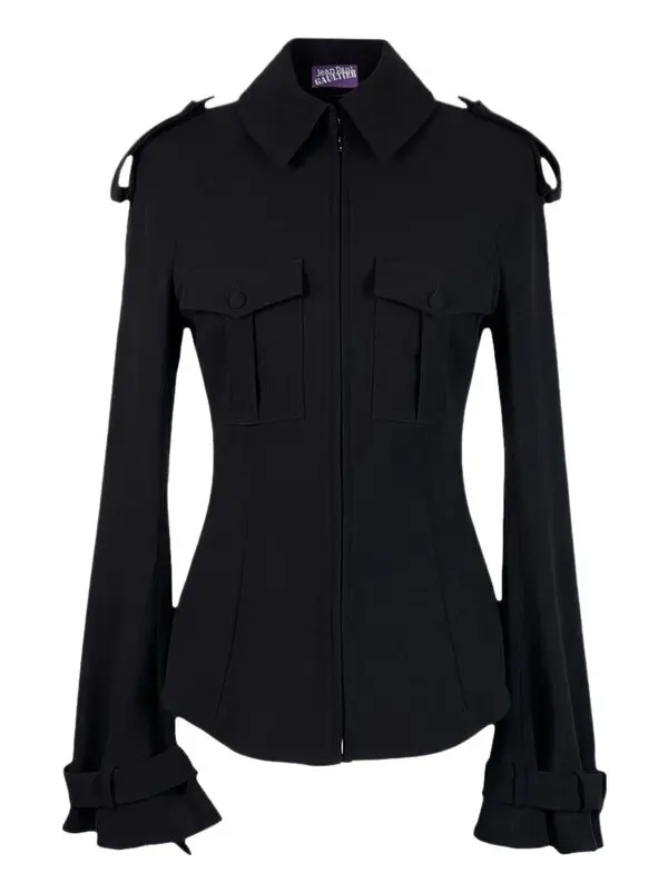 JEAN PAUL GAULTIER Military Shirt With Trench-inspired Details - Black
