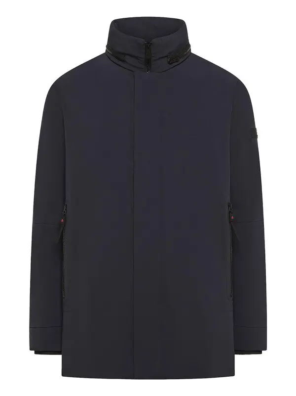 Peuterey Technical Zip-front Coat - Blu Grafite
