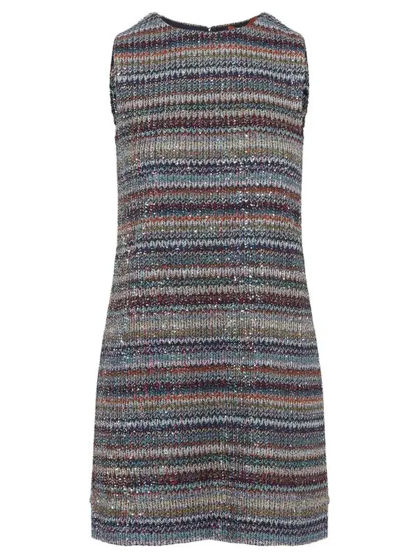Missoni Inspired Caperdoni Mini Short Dress - Multicolour