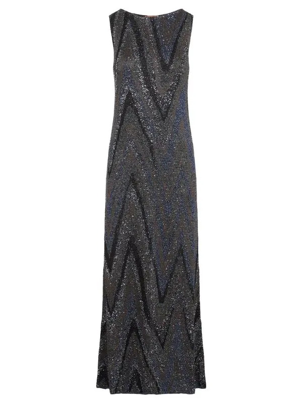 Missoni Sleeveless Sequin Maxi Dress - Black
