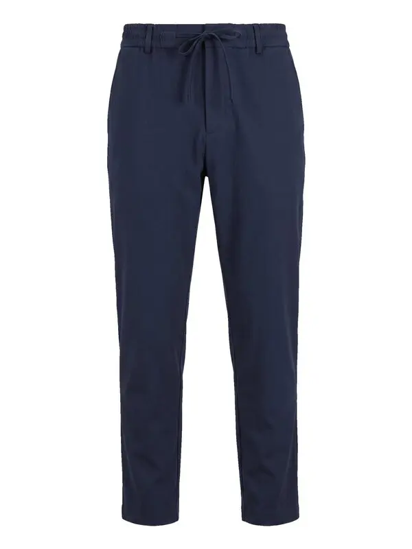 BOSS BLACK Drawstring Tapered Trousers - Dark Blue