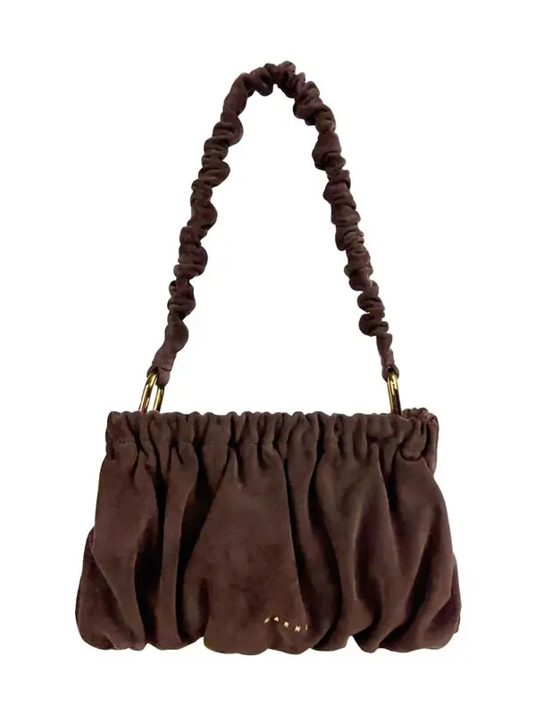 Marni Shopping Handbag In Calf Leather - Bramble