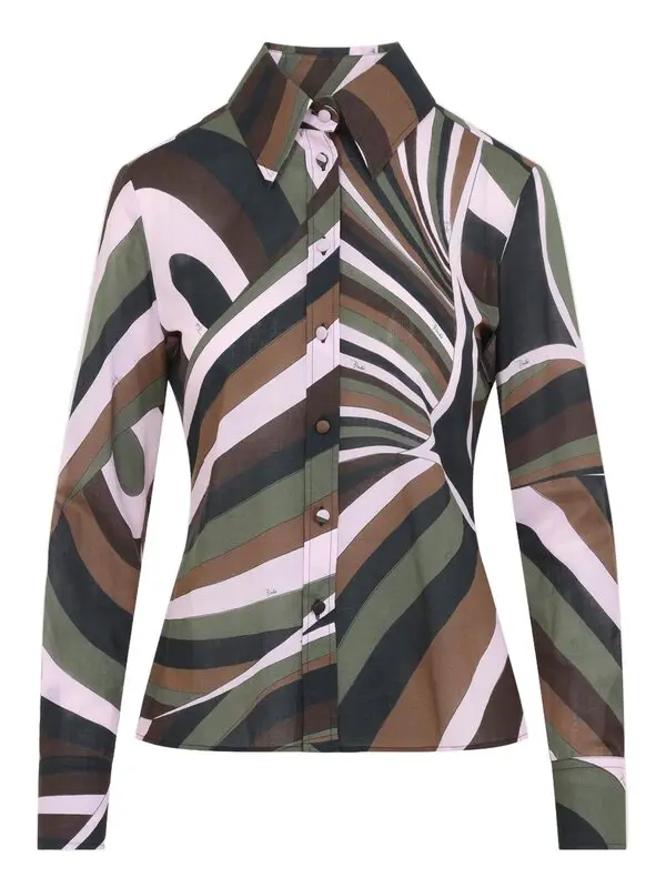 Emilio Pucci Printed Cotton Button-up Shirt - Multicolour