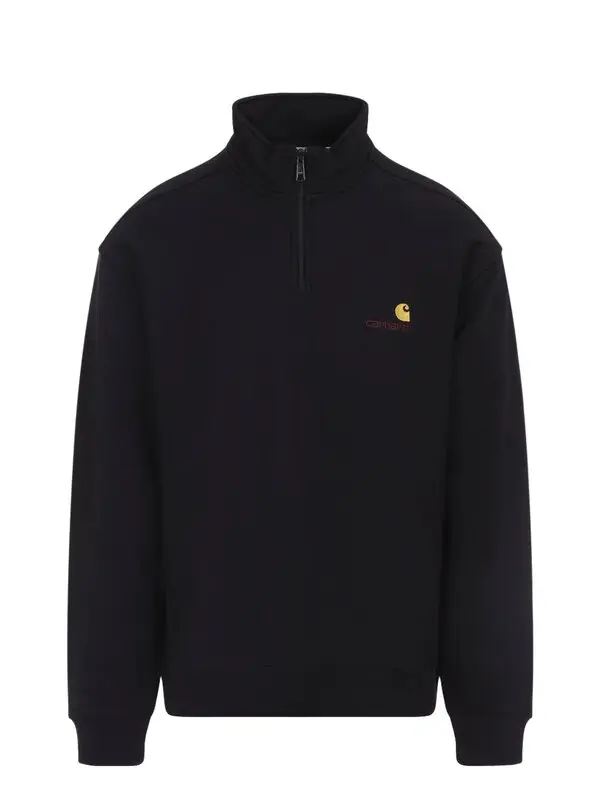 Carhartt Work In Progress Quarter-zip Mock Neck Sweatshirt - Black