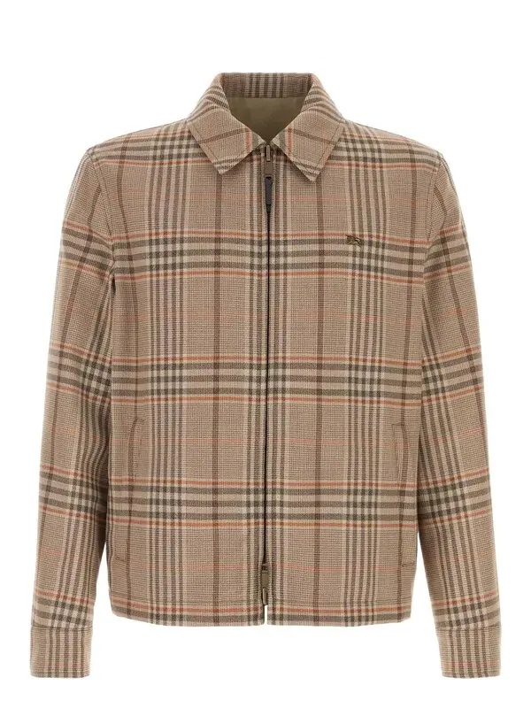 Burberry Embroidered Wool Reversible Jacket - Checked