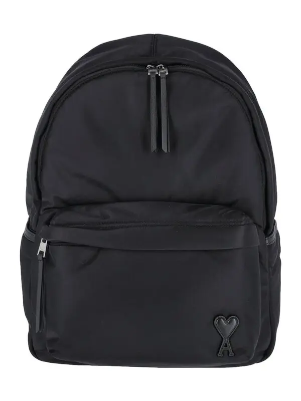 AMI Paris Mini Backpack - Black