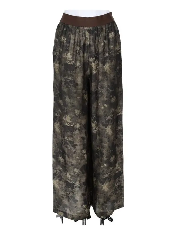 UMA WANG Viscose-cupro Trousers - Green