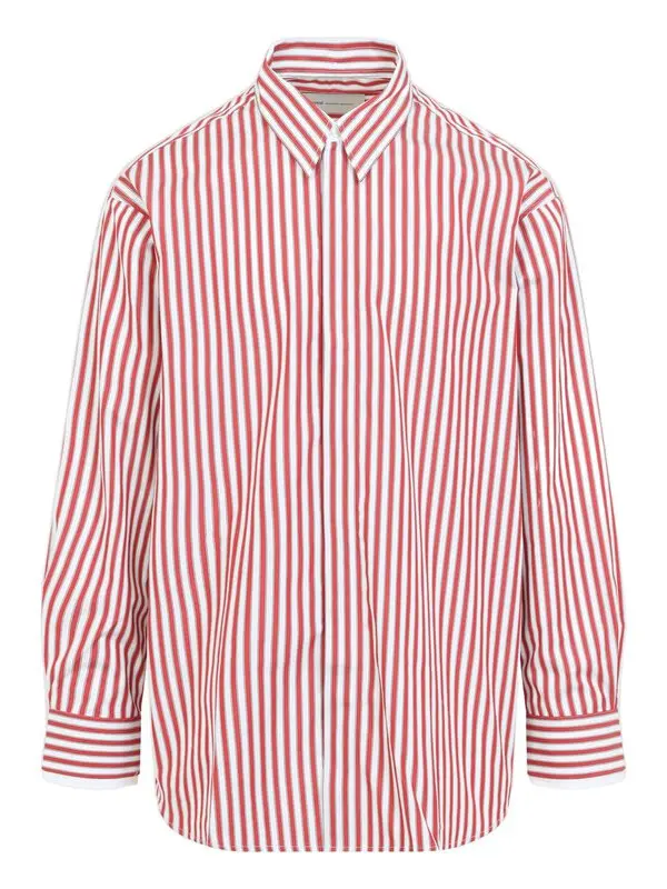 AMI Paris Large Cotton Shirt - Red
