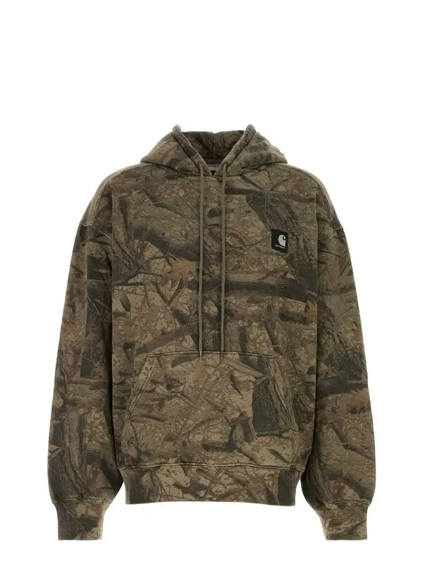 Carhartt Work In Progress Cotton Hooded Sweatshirt With Feather Tree Graphic - Printed