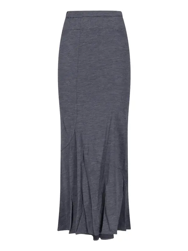 Junya Watanabe Wool Asymmetrical Maxi Skirt - Grey