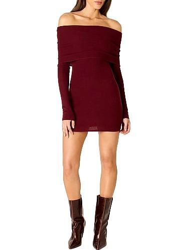 Victoria's Secret Nia Farleigh Sweater Dress - Red
