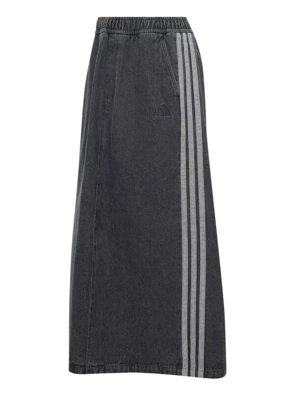Adidas Stadium Washed Denim Loose Fit Skirt Asia Sizing - Black