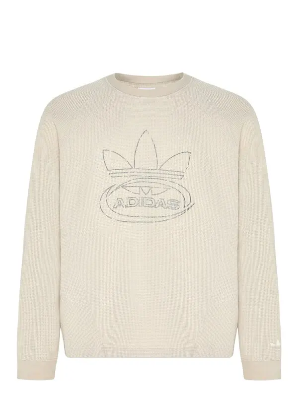 Adidas Street T-shirt Ls Asia Sizing - Beige