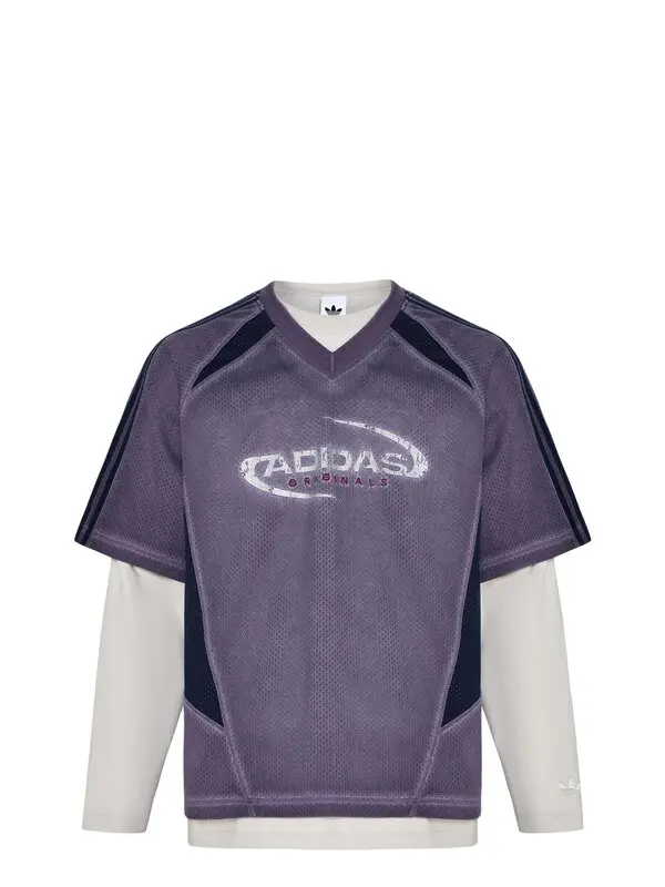 Adidas Street 2in1 T-shirt Ls Asia Sizing - Shadow Violet
