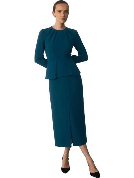 The Fold Doppio Elaria Midi Dress - Blue