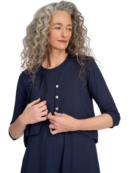 Alembika Crop Cardigan - Navy